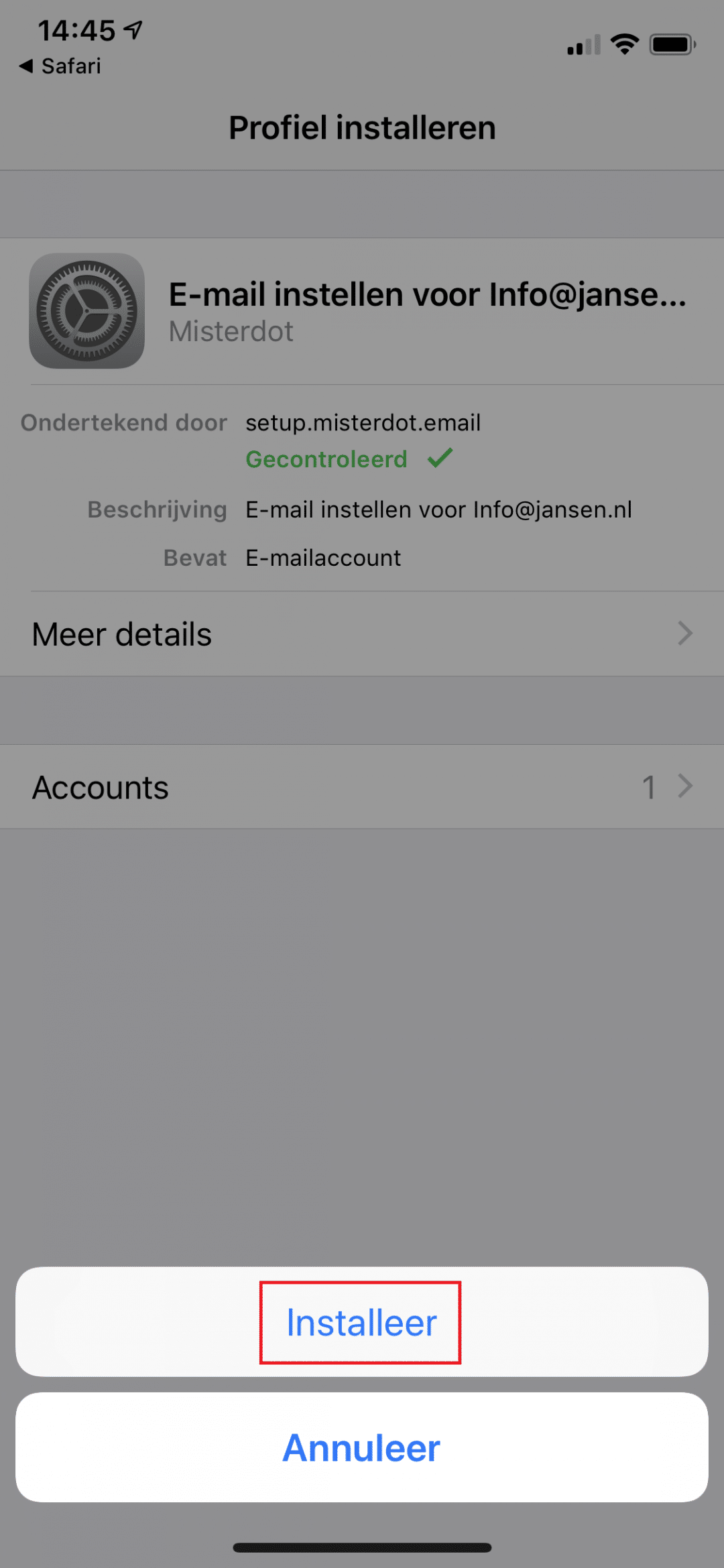 E-mail instellen op iPhone of iPad - Misterdot